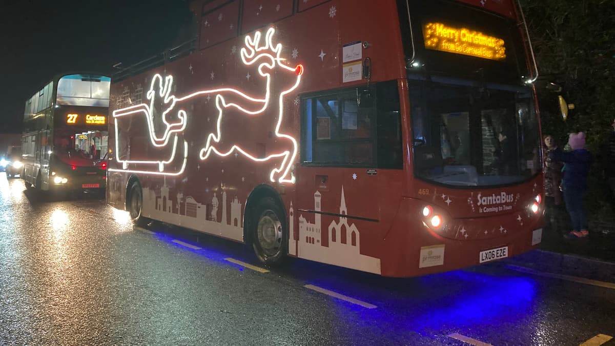 Santa bus continues journey around Duchy to raise money for charities ...