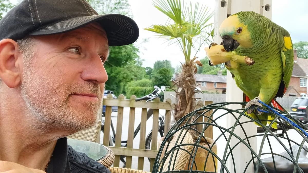 Plucky parrot rides with family peloton for charity | voicenewspapers.co.uk