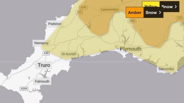 LIVE: Closures, road traffic updates and more as Cornwall hit by snow ...