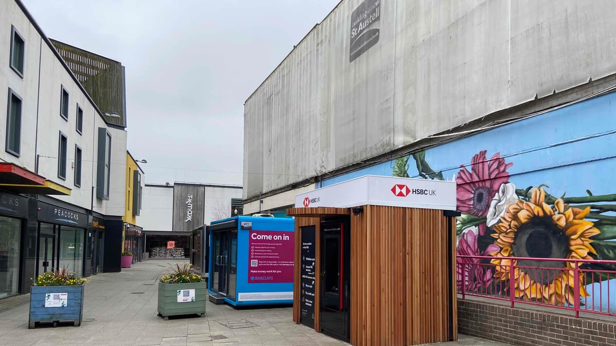 St Austell shopping centre welcomes banking cash pod | voicenewspapers ...