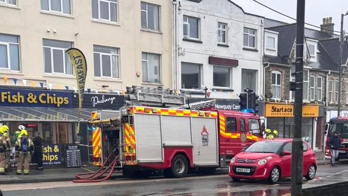 Fire service called out to blaze at fish and chip shop in Newquay | voicenewspapers.co.uk