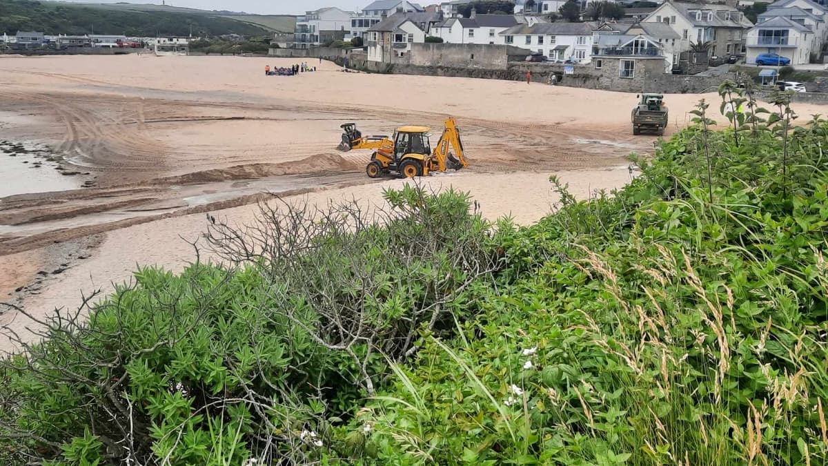 Sand levelling work carried out to prevent build-up impacting ...