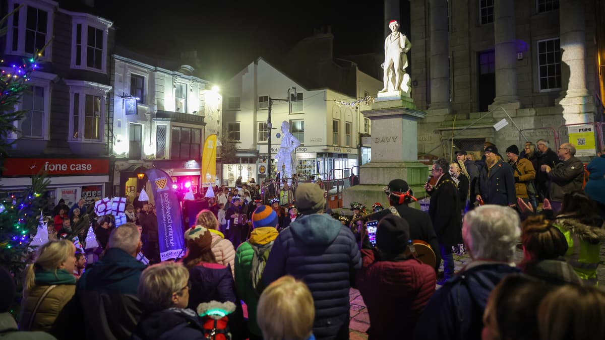 Town Sings Happy Birthday to Beloved Statue at Penzance...