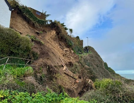 Five people and two dogs rescued after cliff collapses onto Newquay ...
